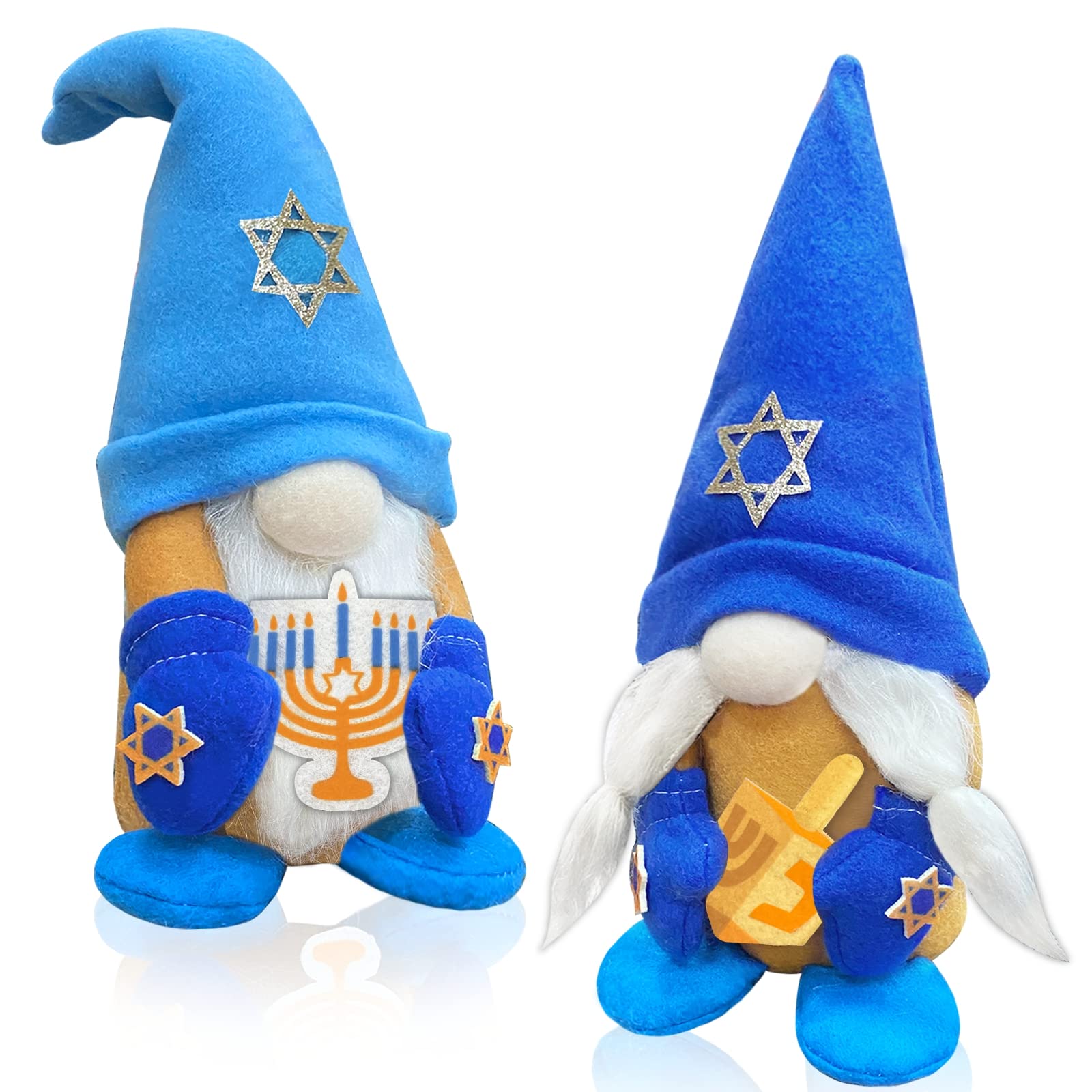 Amazon.com: TURNMEON 2 Pack Hanukkah Gnomes Decorations, Plush Gnomes ...