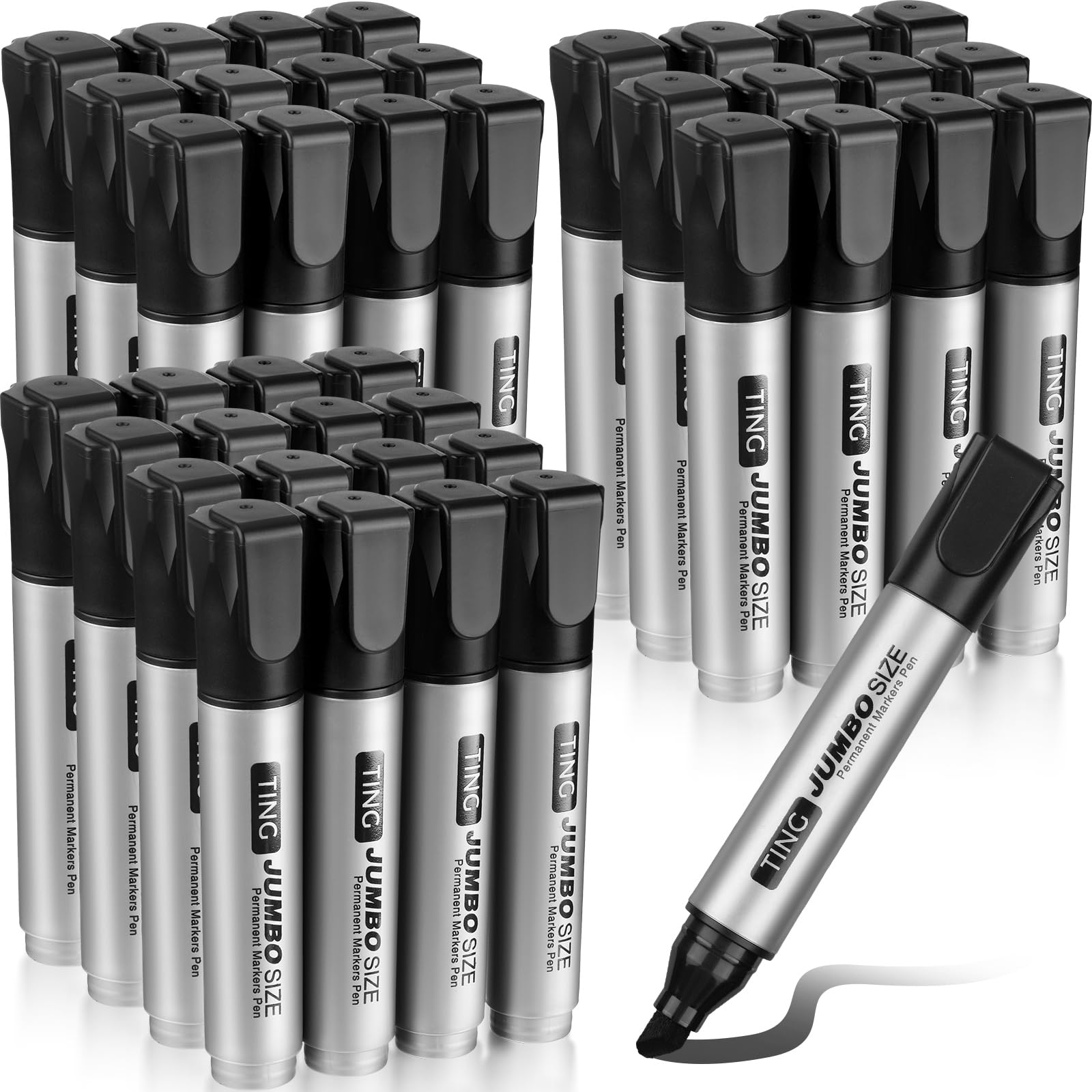 Amazon.com : Cholemy 40 Pcs Jumbo Permanent Markers Bulk Large Chisel ...