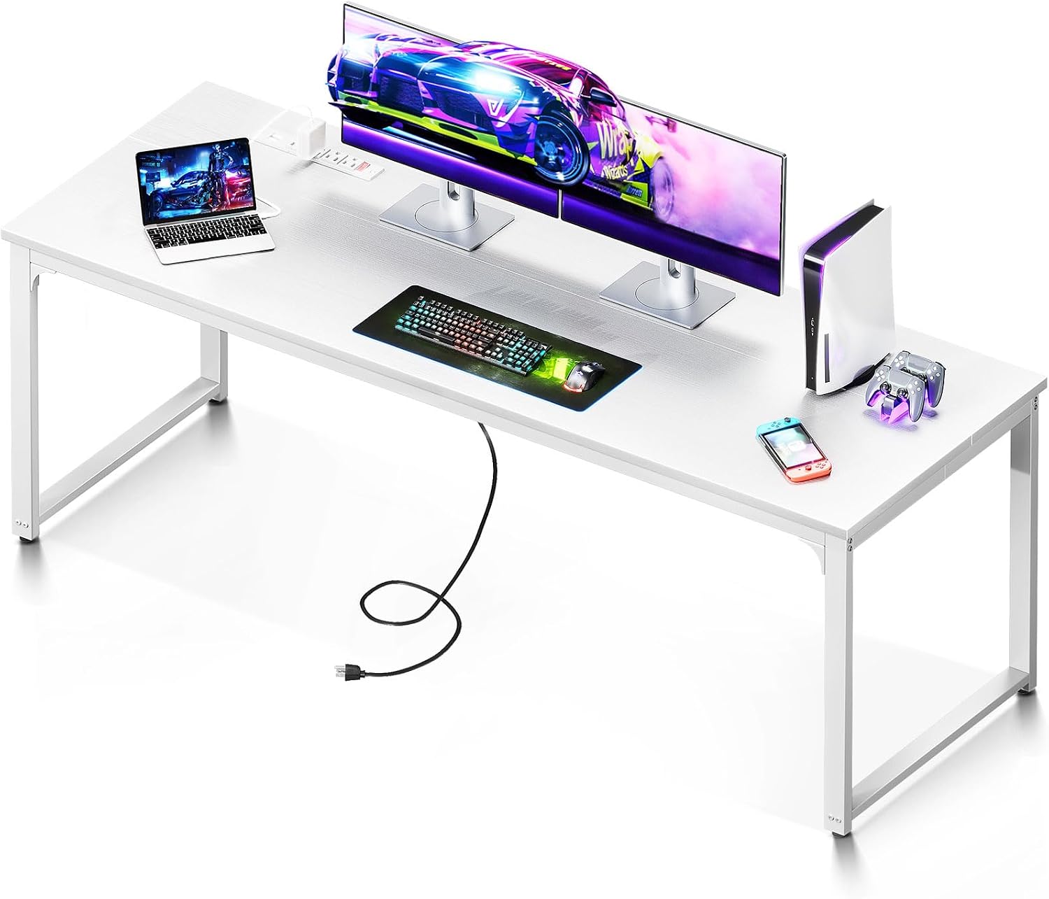 Amazon.com: Coleshome 71 Inch Computer Desk with USB ports, Large ...