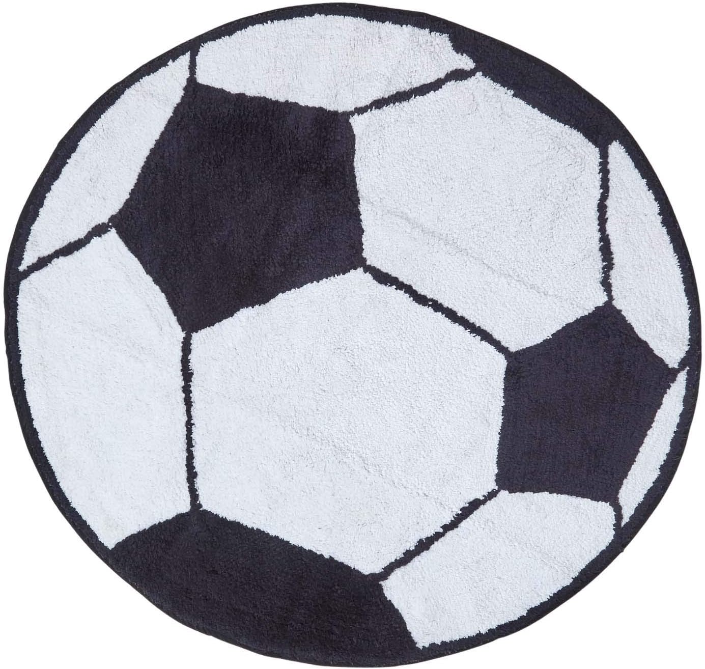 Catherine Lansfield Kids It's A Goal Football Shaped Rug White : Amazon ...