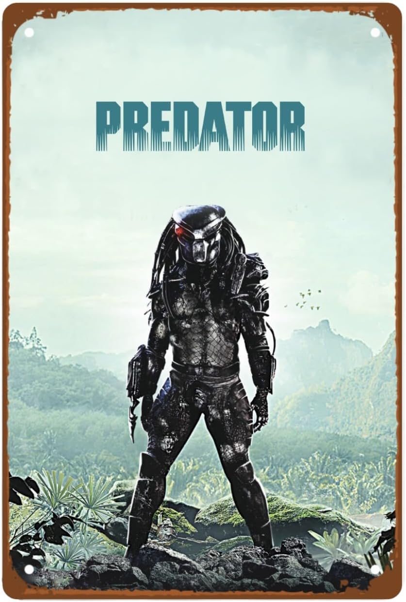 Amazon.com : AISONSITE Predator Movie Metal Wall Tin Sign Classic 80's ...