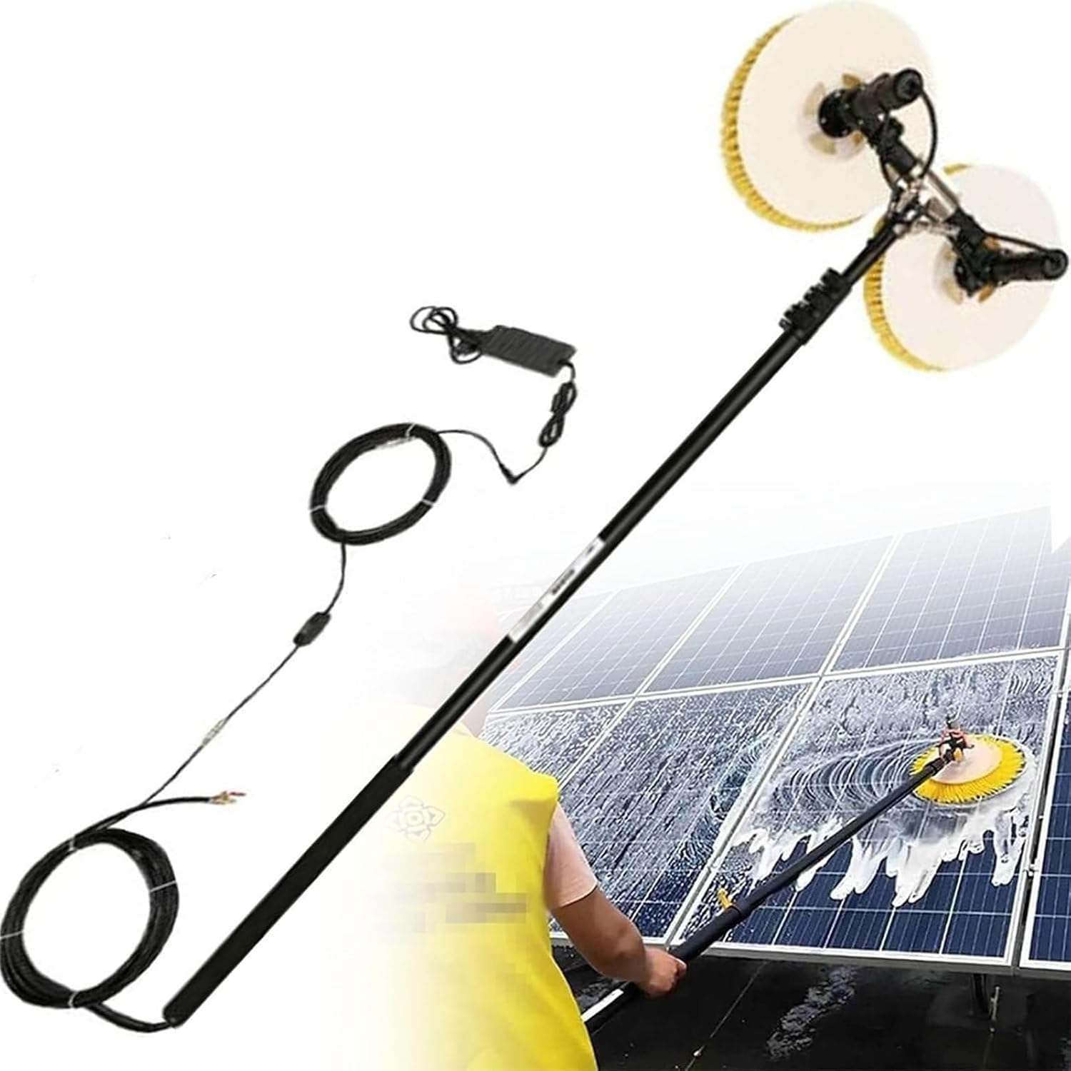 Amazon.com: Commercial Solar Panel Cleaning Machine,Electric Dual Head ...