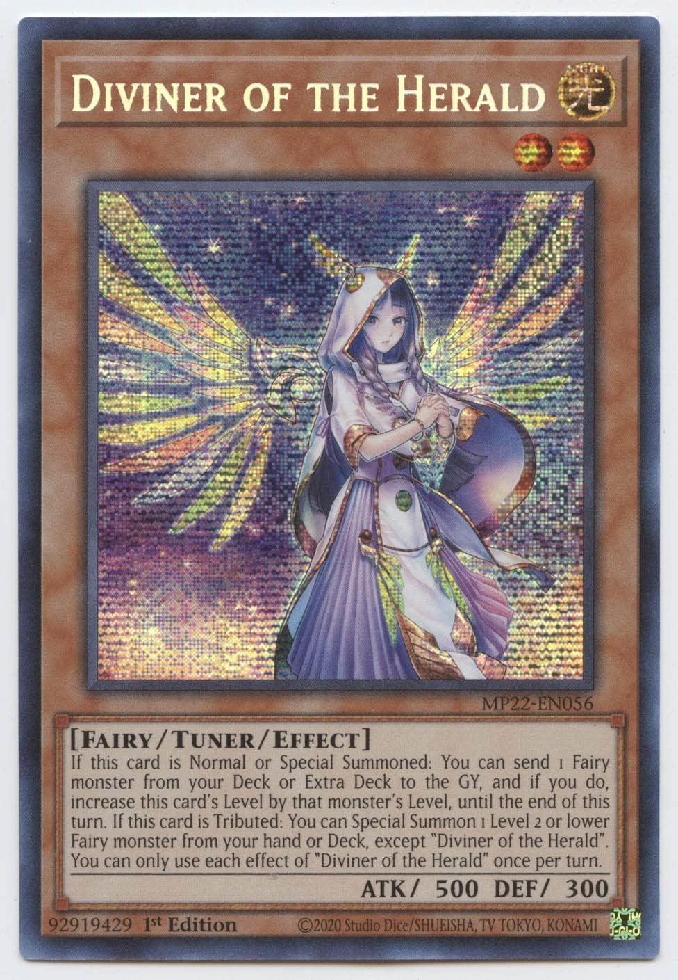 Amazon.com: Yu-Gi-Oh! Diviner of The Herald - MP22-EN056 - Prismatic ...