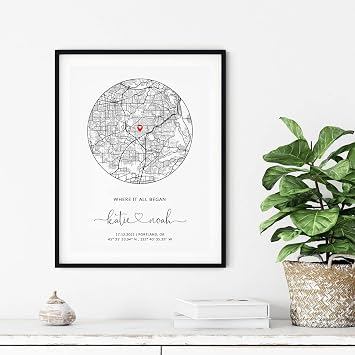 Amazon.com - Custom Where We Met Map Print, The Night We Met ...
