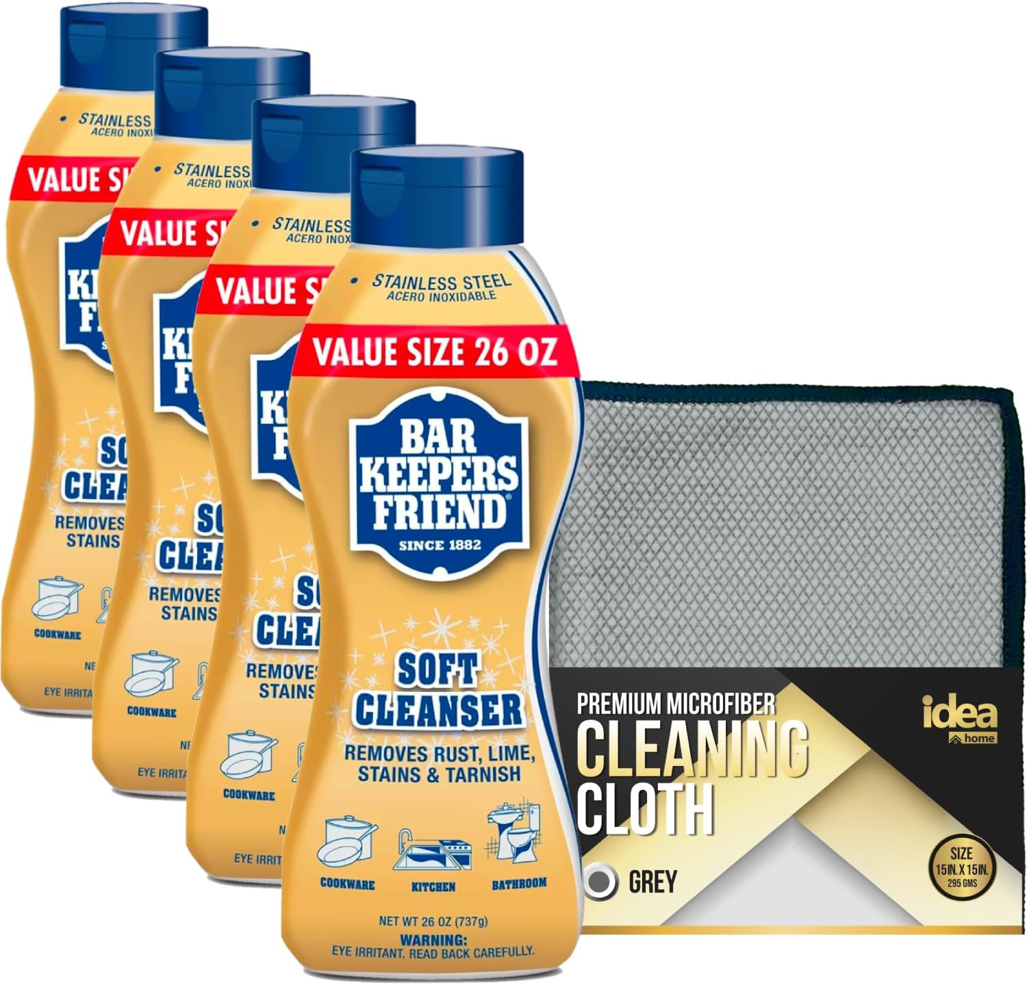 Amazon.com: Bar Keepers Friend Soft Cleanser Liquid (2 x 13 Ounce ...