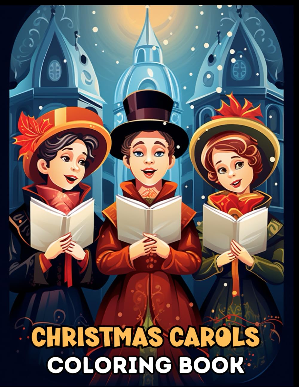 Christmas Carols Coloring Book: Victorian-Era Carolers Spreading ...