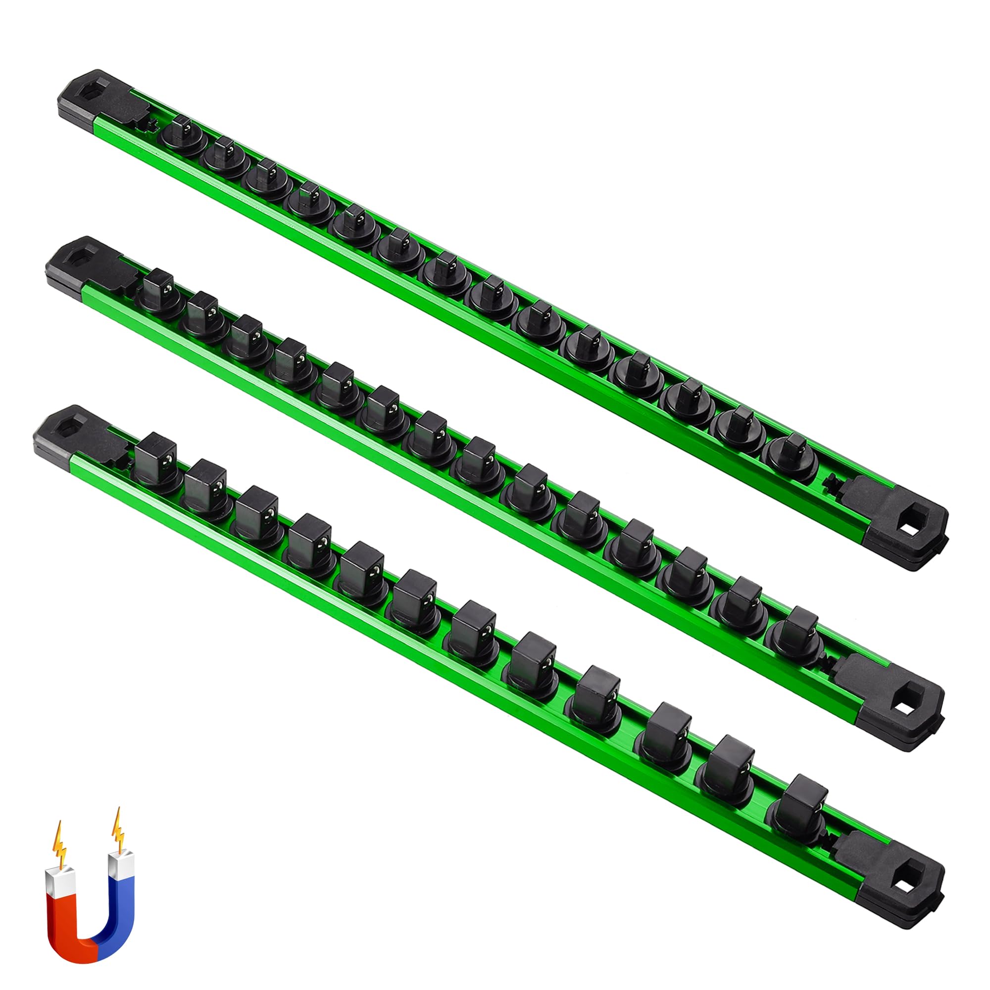 Amazon.com: ALOANES 3-Piece Magnetic Socket Organizer, Heavy Duty ...