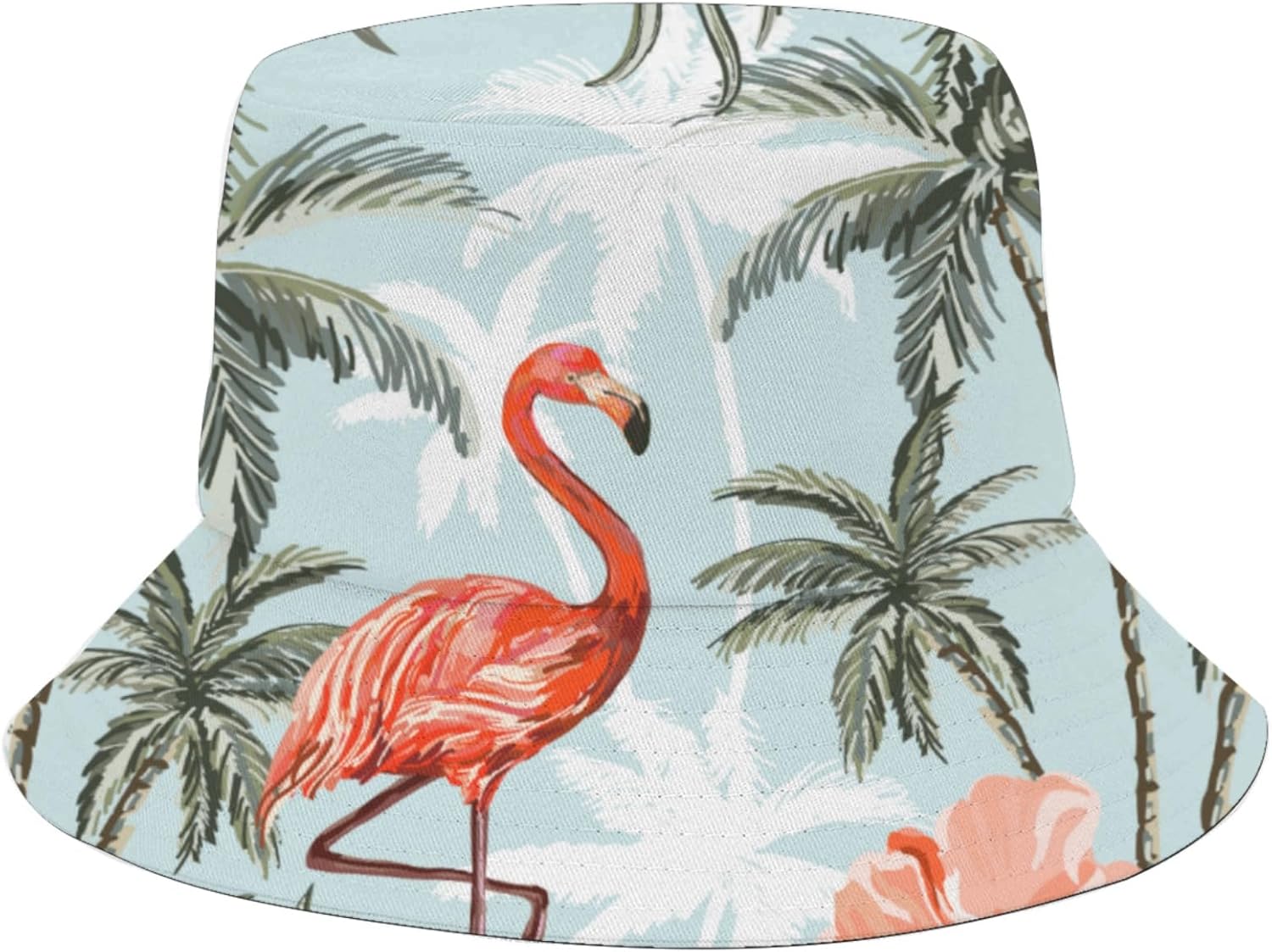 Funny Bucket Hat Coconut Tree Bucket Hat Coconut Palm Tree Flodable ...