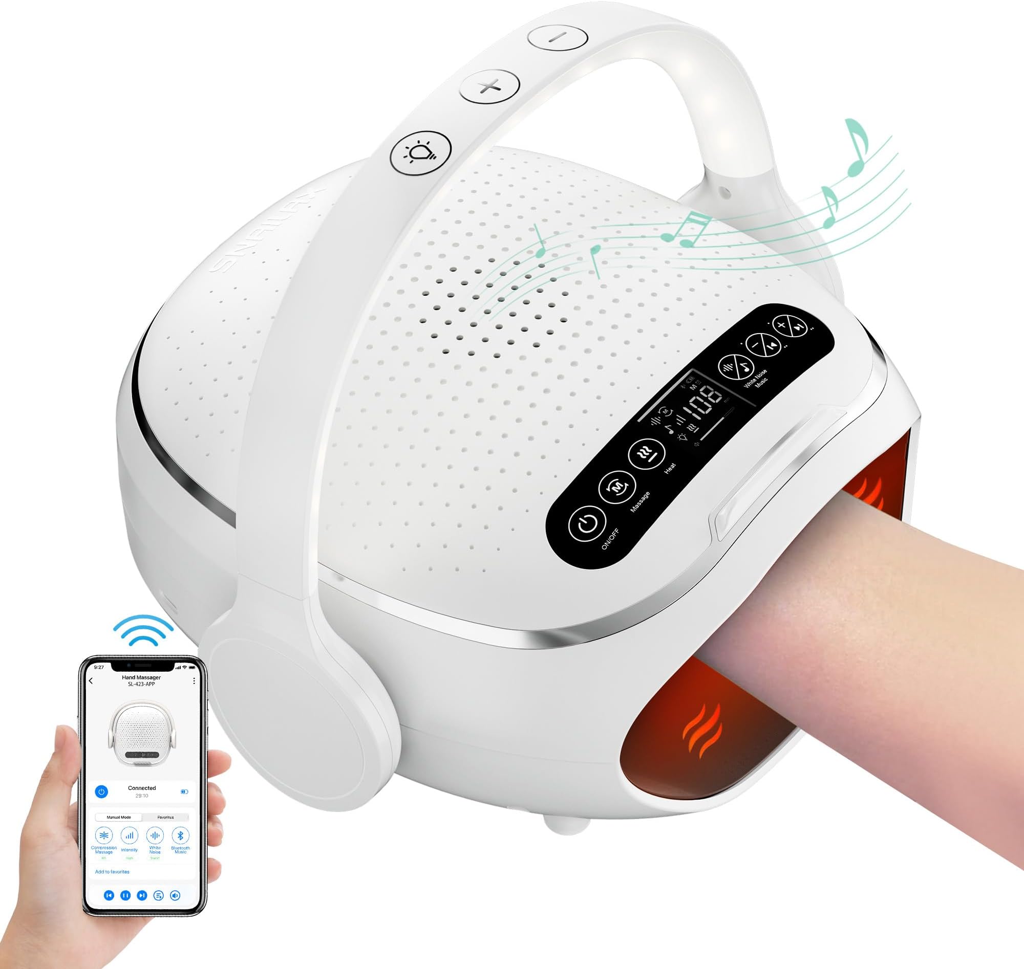 Amazon.com: Snailax Upgraded Hand Massager with Heat, Compression ...
