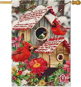 Amazon.com : Welcome winter double sided outdoor christmas flags 28x40 ...