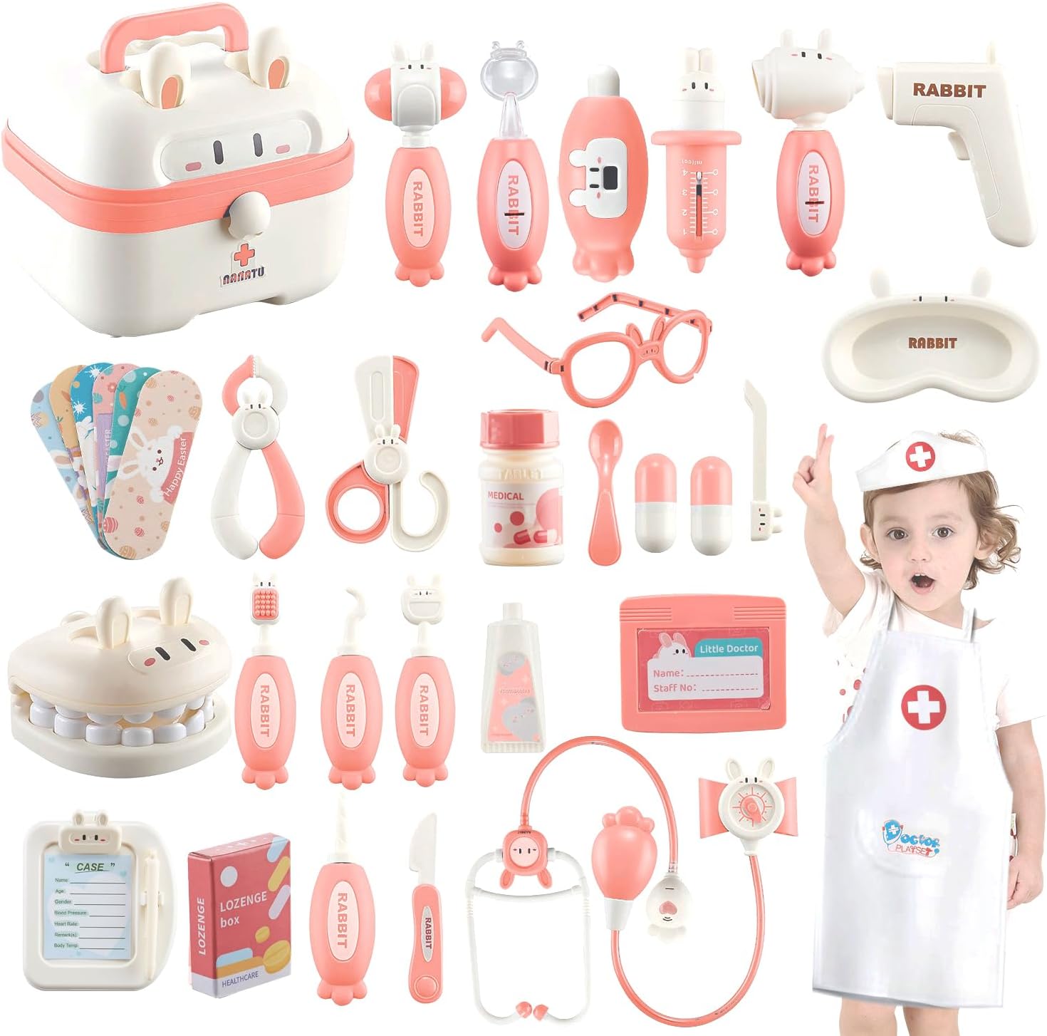 Lehoo Castle Kids Doctor Set, Toy Medical Kits 25 PCS, Pretend Play ...