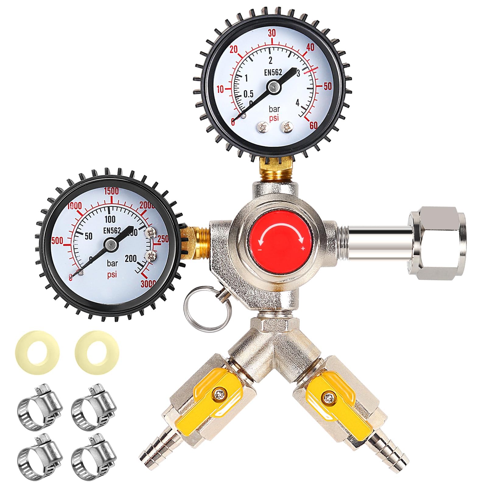 Amazon.com: Chciyich C02 Regulator for Kegerator - CGA320 C02 Pressure ...