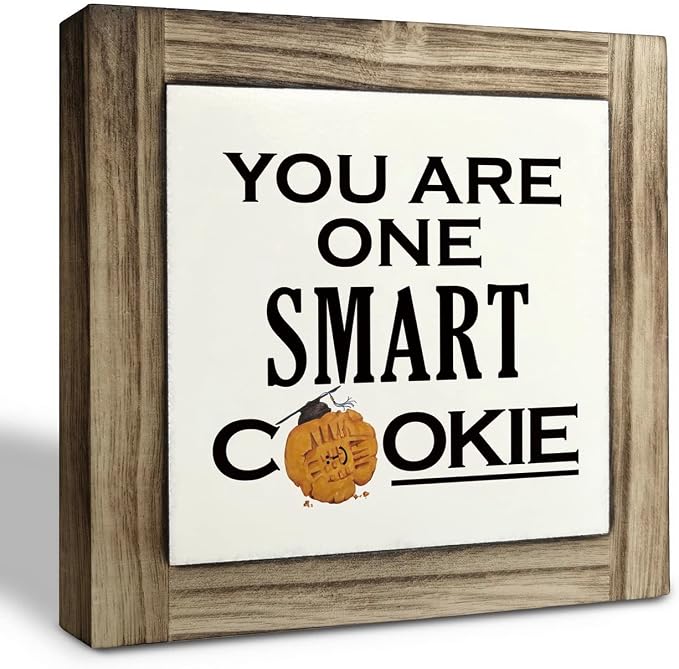 Amazon.com: Funny Graduation Wood Plaque Sign, You Are One Smart Cookie ...