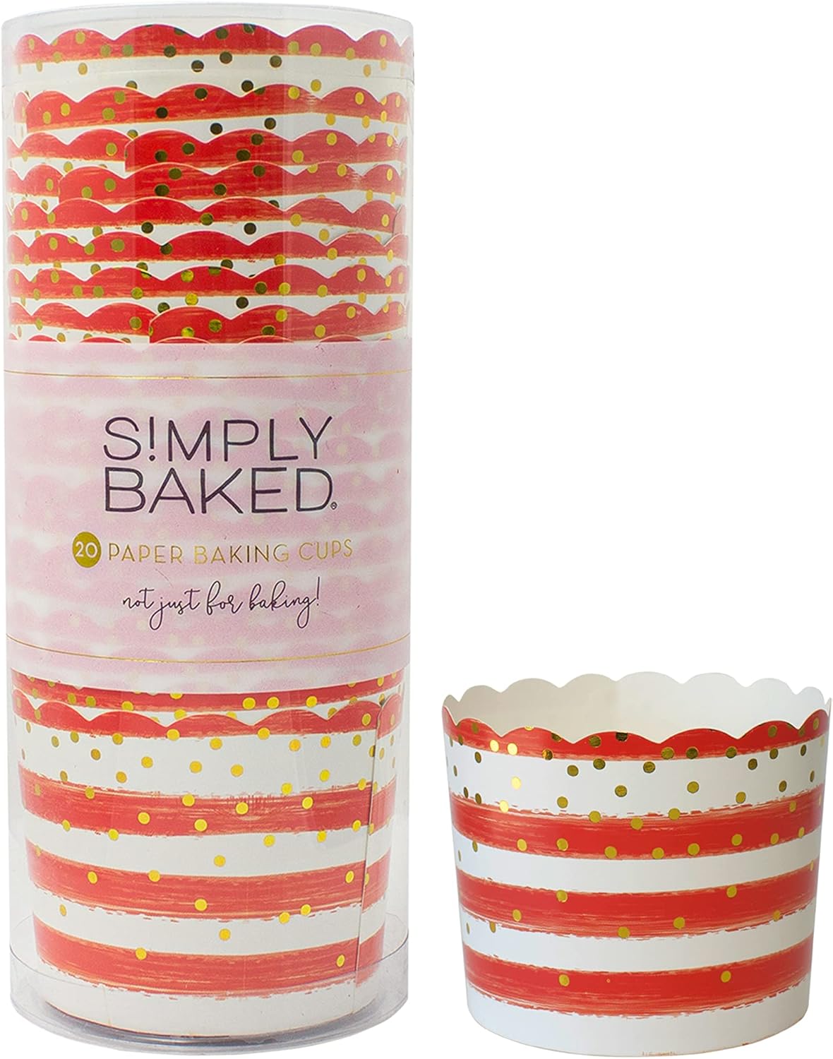 Amazon.com: Simply Baked Large 5 Ounce Disposable Paper Baking Cups, 20 ...