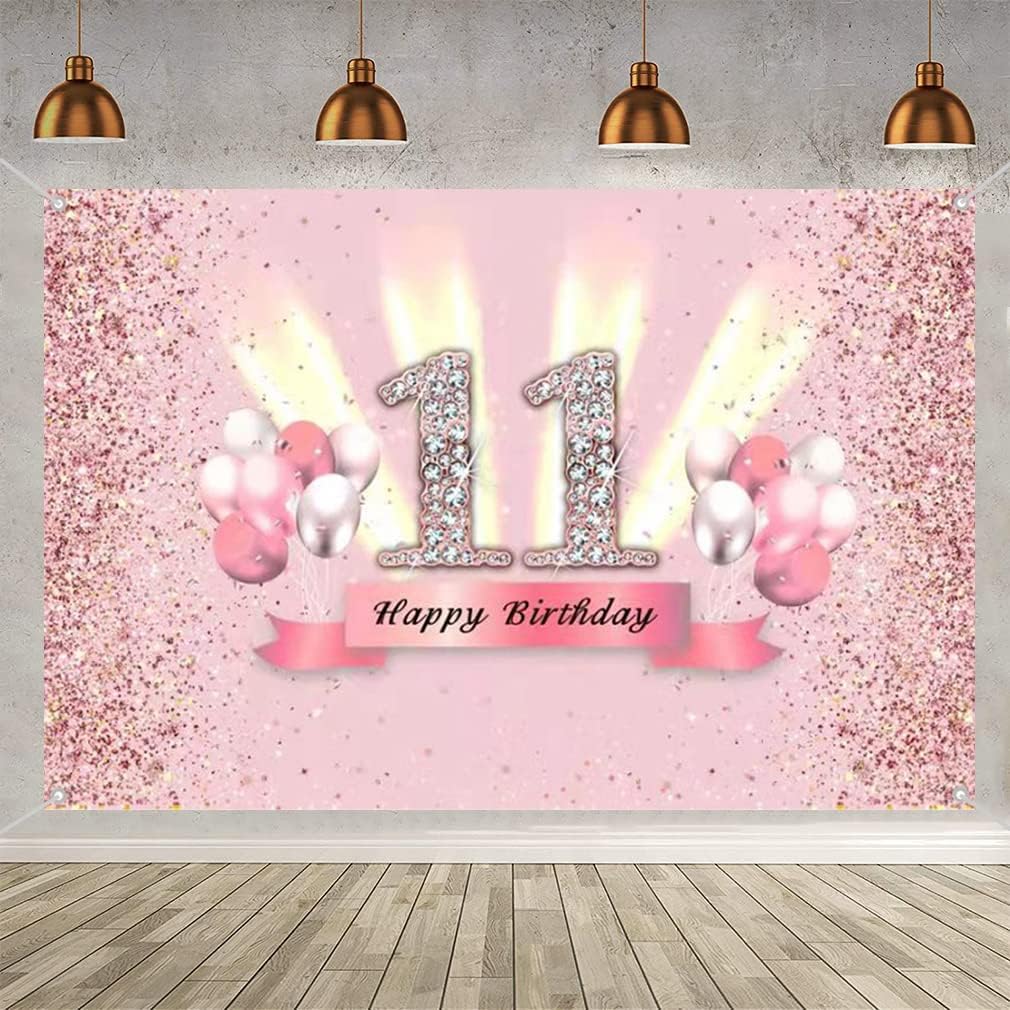 Amazon.com : 11th Birthday Decorations for Girls Happy 11th Birthda y ...