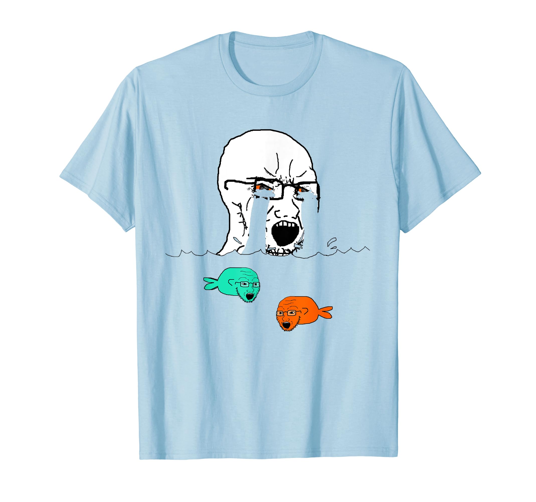 Amazon.com: Crying Soyjak Soyjack Jak Meme Fish Internet Meme Seethe T ...