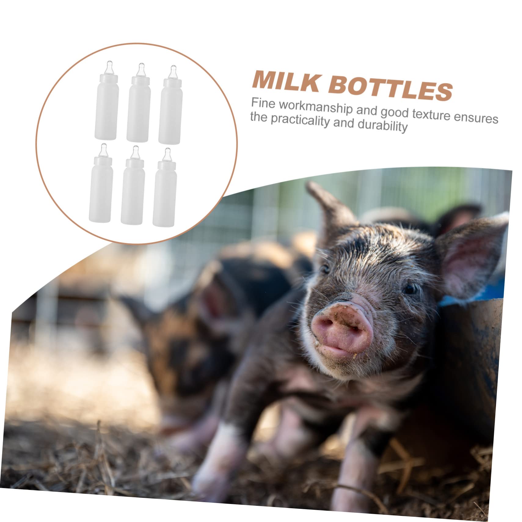 Calf Lamb Feeding Bottles Happyyami 8-Pack Goat Milk Nursing Bottles ...