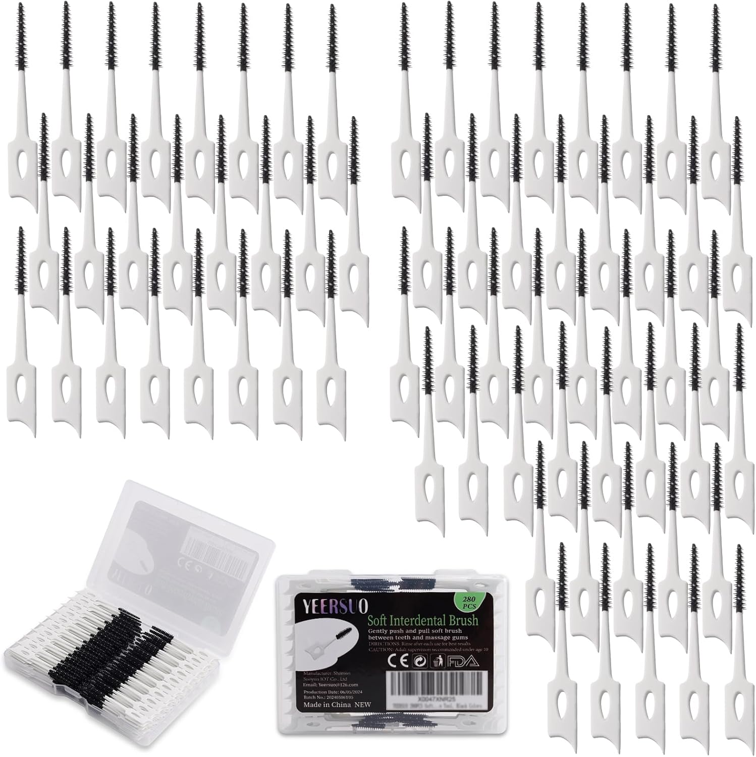 Amazon.com: YEERSUO 280 PCS Soft interdental Brushes, Dental Toothpicks ...
