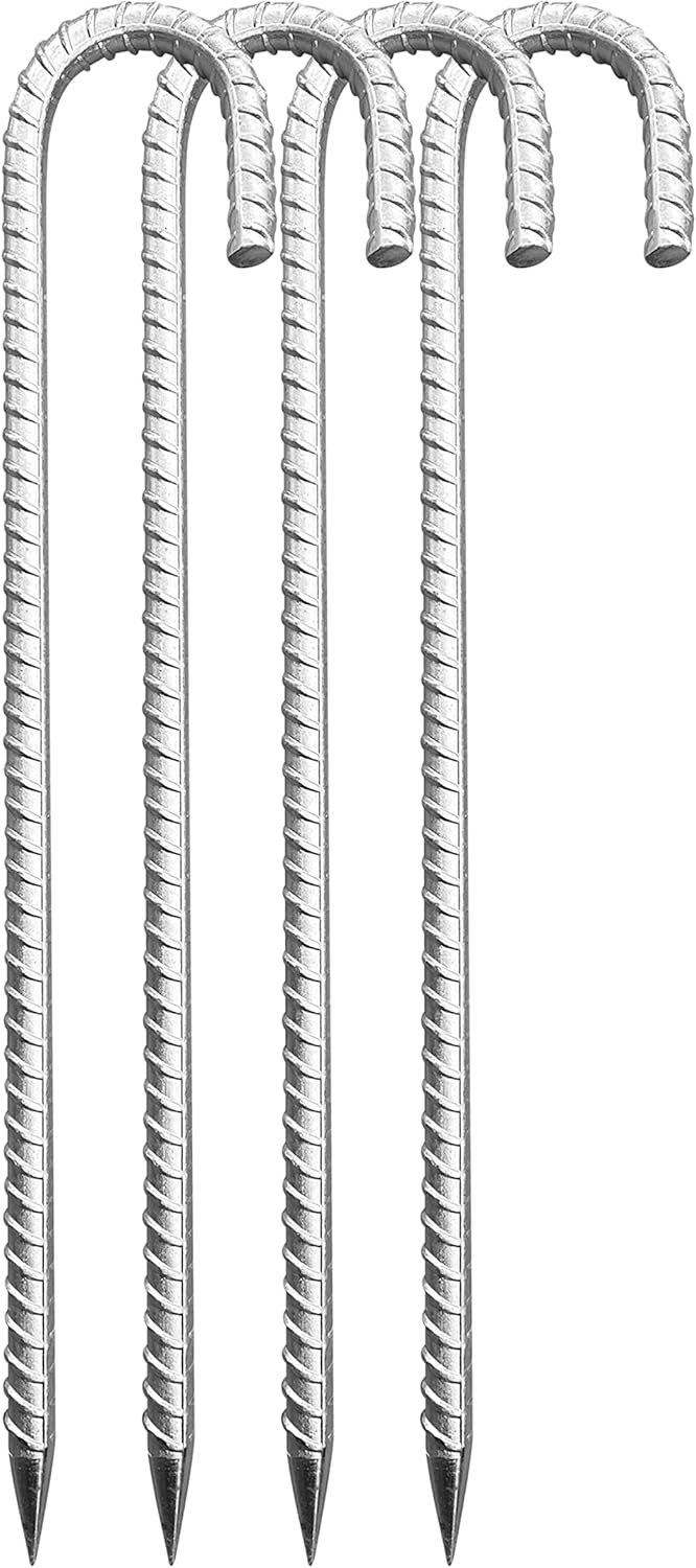 Amazon.com : Heavy Duty Stakes Steel Rebar: 18 inch Length & 5/8 inch ...