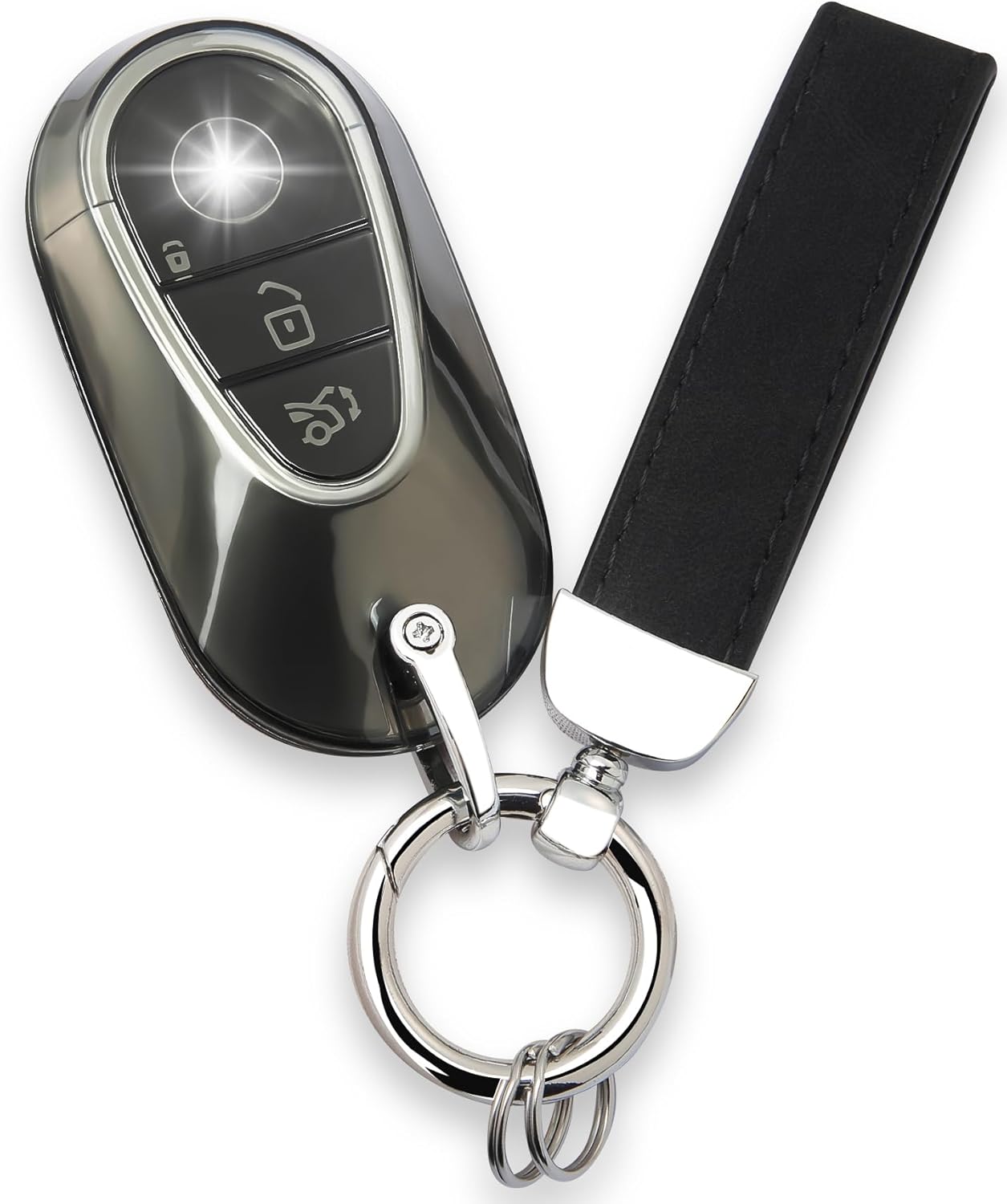Amazon.com: wnilian Keychain keyshell Compatible with Mercedes Benz Key ...