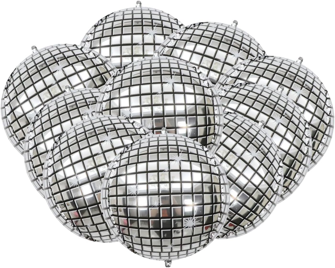 Amazon.com: 10Pcs Disco Ball Balloons, 4D Disco Balloons, Disco Ball ...