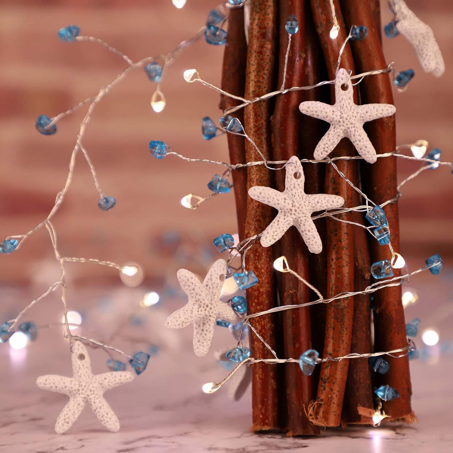 Amazon.com: Impress Life Starfish Diamond String Lights, 10FT 40 LED ...