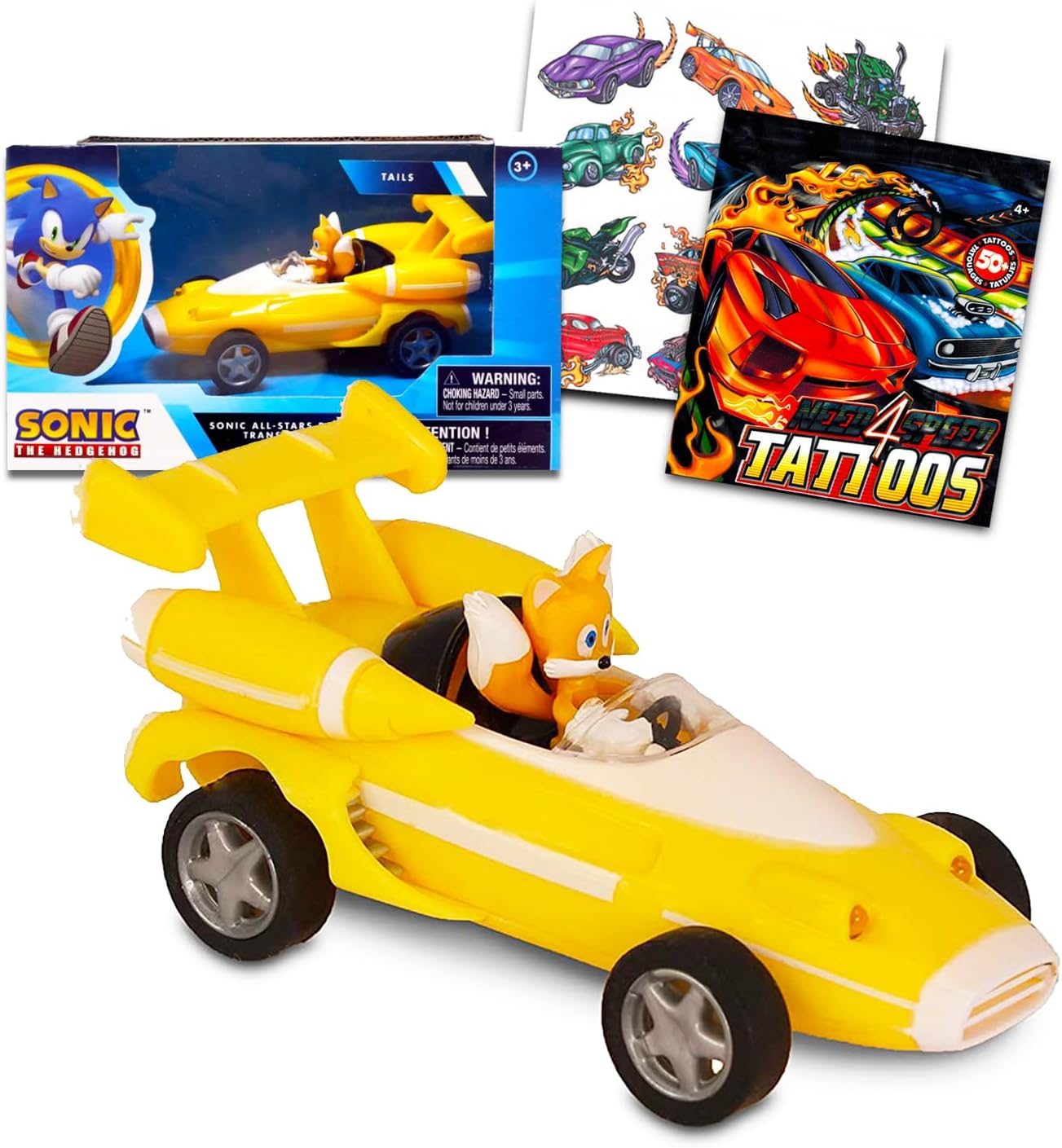 Amazon.com: Sonic the Hedgehog Figura de juguete Tails – Paquete con ...