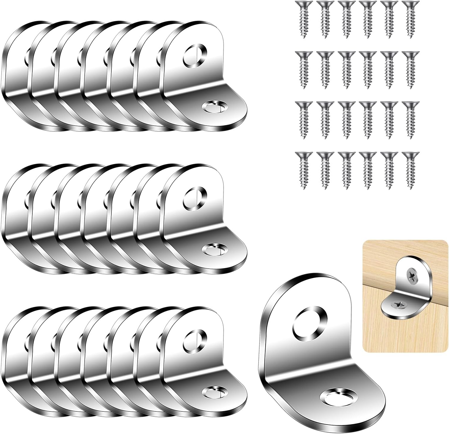 Flintronic Lot de 22 Equerre d'assemblage, Équerre de Fixation en Forme ...