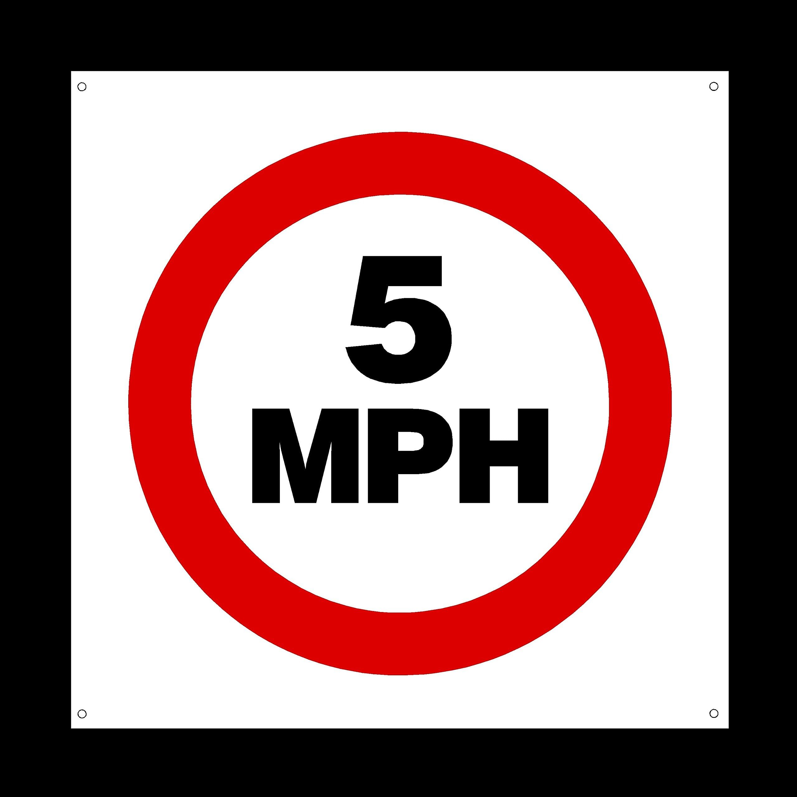 5 MPH Please slow down 3mm Metal Sign with 4 Pre-Drilled Holes ...