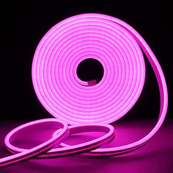 Amazon.com: Glattever 16.4ft/5m Pink Neon LED Strip Lights 12V 600 LEDs ...