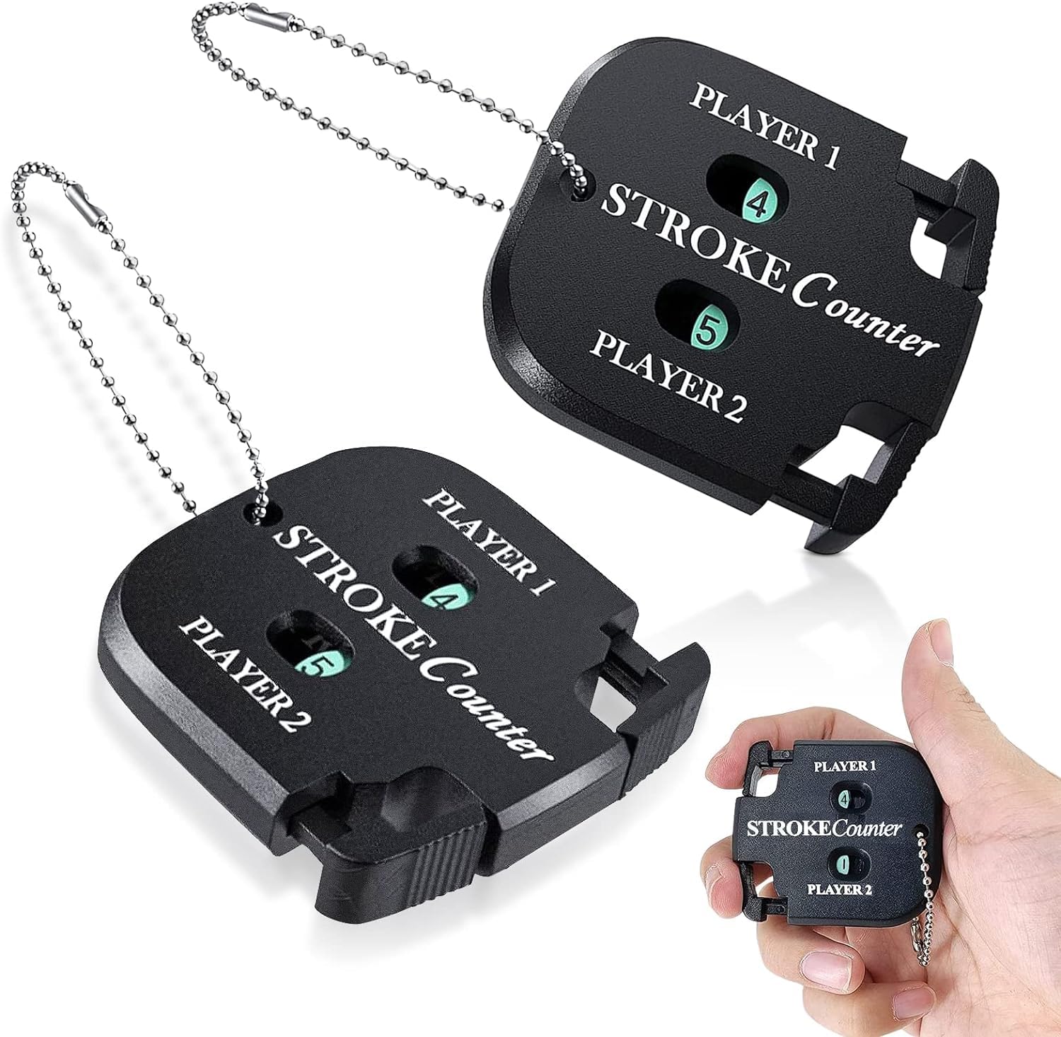 Golf Score Counter, 2 Player Stroke Counter Golf Score Indicator Mini ...
