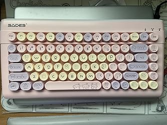 Amazon.com: Pink Wireless Bluetooth Keyboard for iPads Tablet Mac PC ...