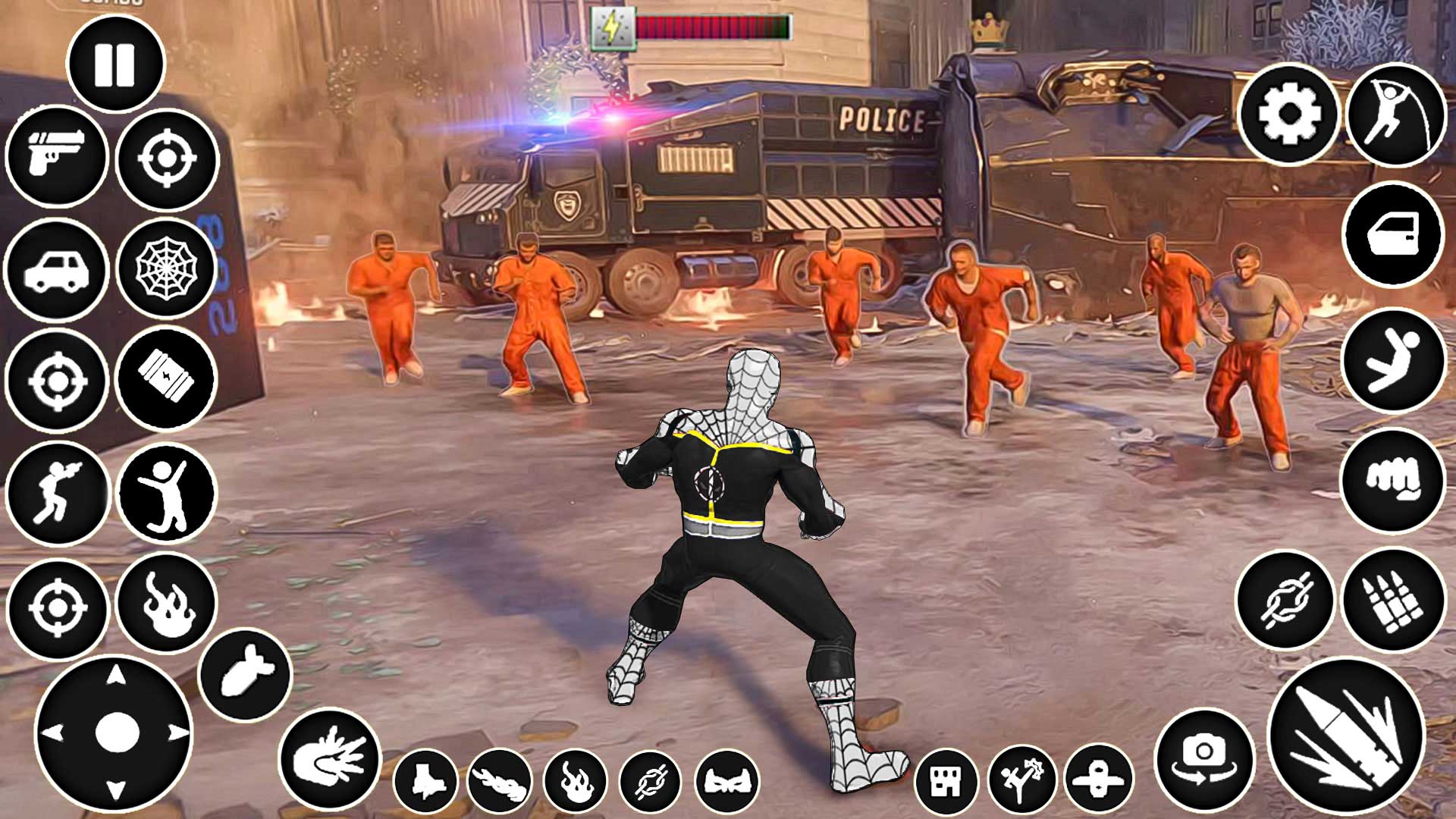 Black Spider Rope Hero Game | Black Spider Rescue Game | Black Spider ...