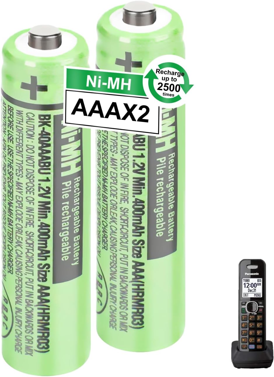 Amazon.com: Daysnew 2-Pack Rechargeable AAA Batteries Replacement Kit ...