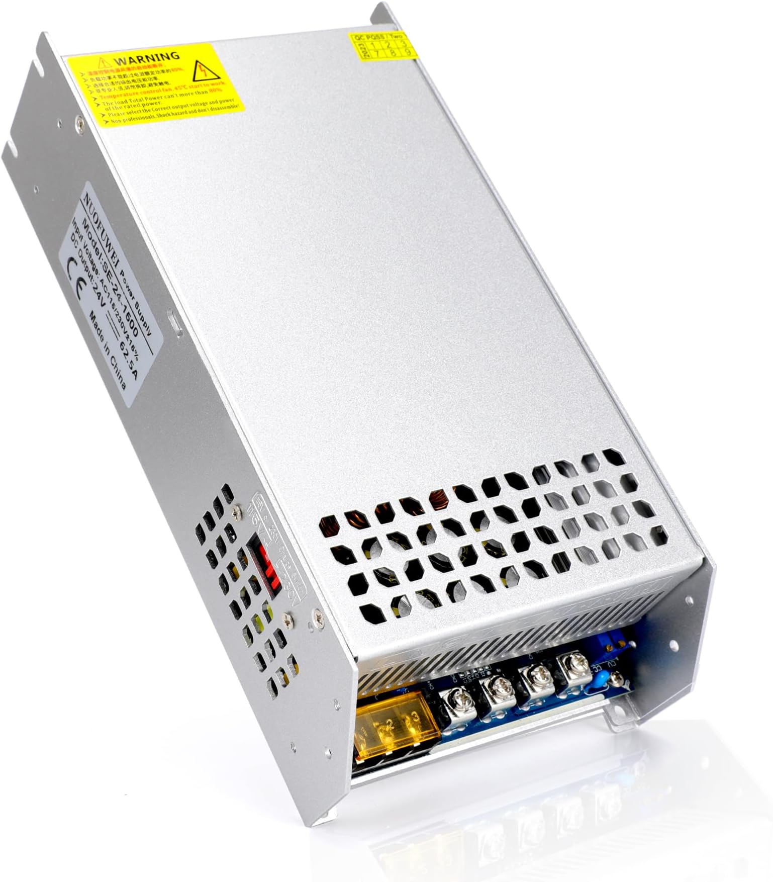 Amazon.com: NUOFUWEI DC 12V 125A 1500W Power Supply Adapter 110V AC to 12V DC Converter Power ...