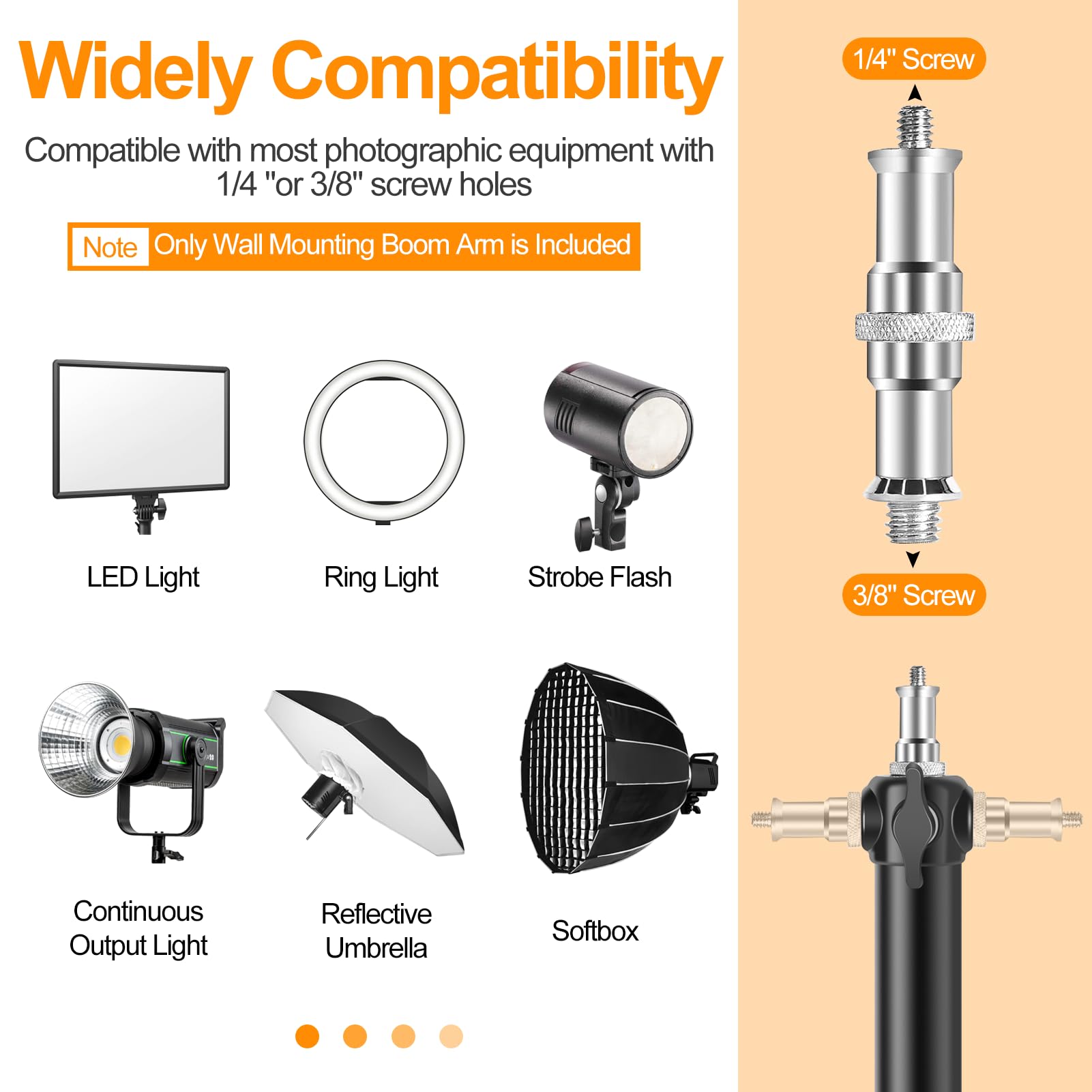 Snapklik.com : FUDESY Ring Light Wall Mount Triangle Boom Arm 51.2 ...
