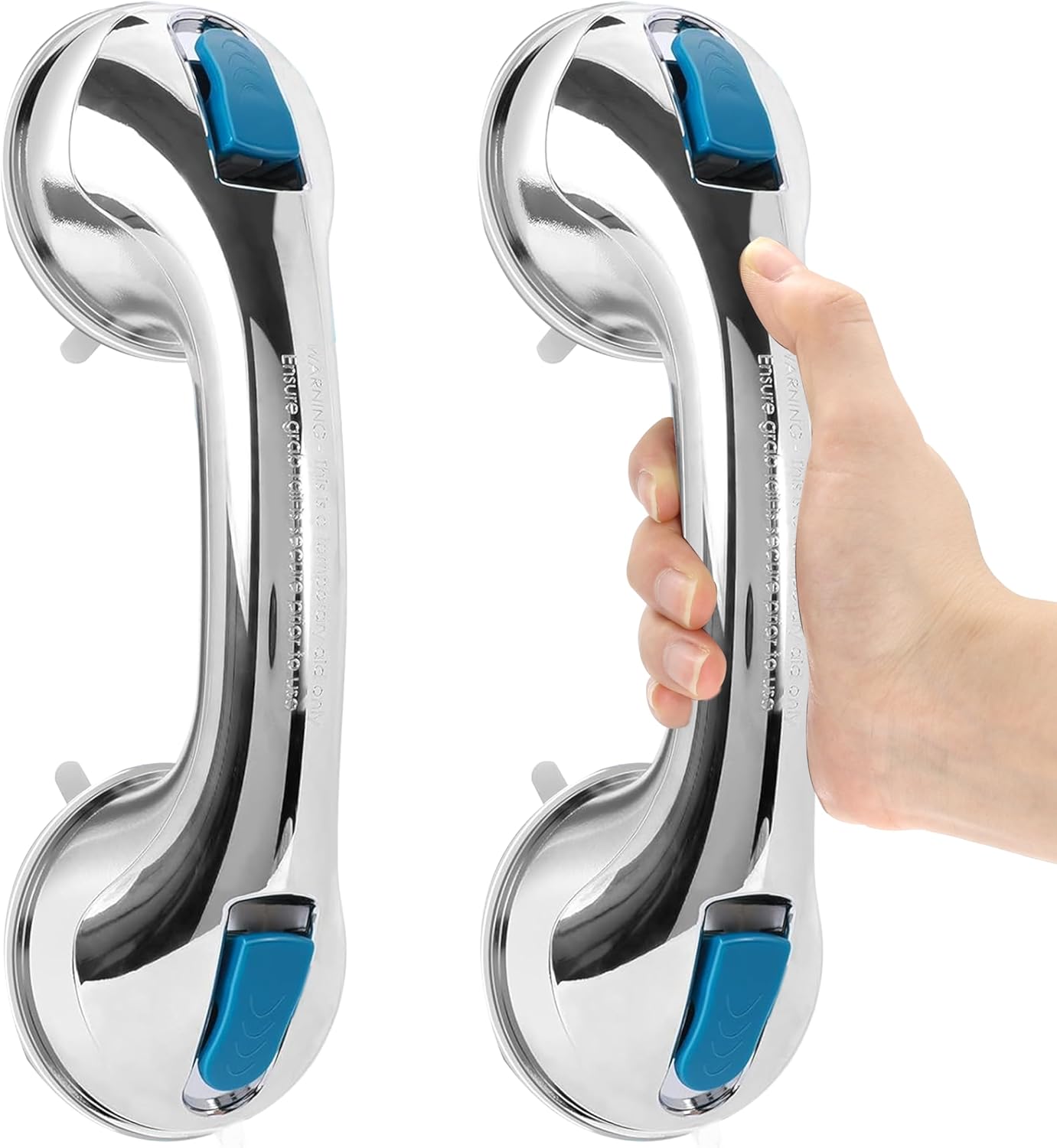 Newthinking Suction Shower Handle, Safe Shower Grab Rail with Suction ...