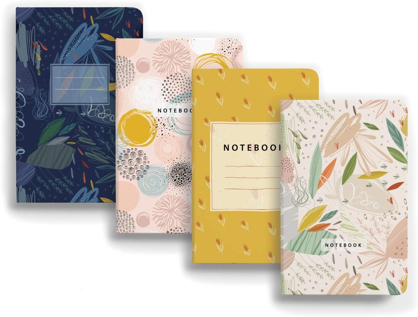 TWONE Softcover Pocket Notebook Set - 3.5" x 5.5" - 6 Pack - 30 Sheets ...