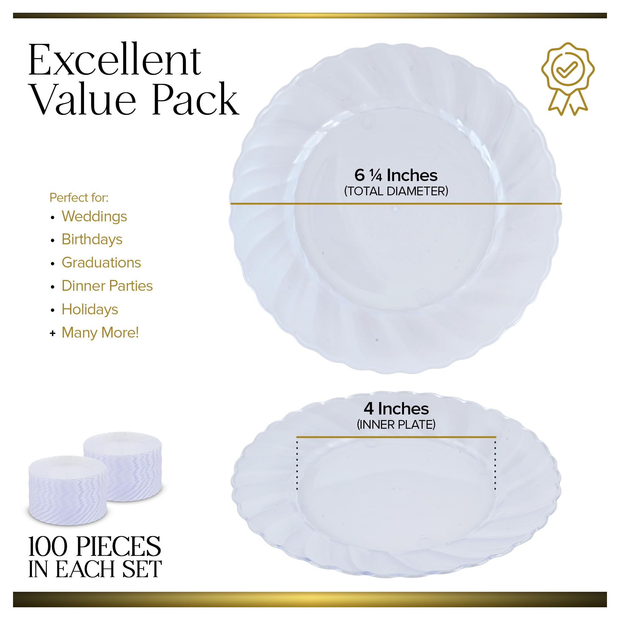 Dinnerware Set Sam's Club Clear Plastic Plates Chinet Crystal Clear ...