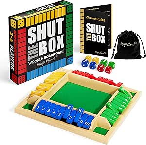 Amazon.com: Maiji Planet Classic Original Shut The Box Game, Math Dice ...