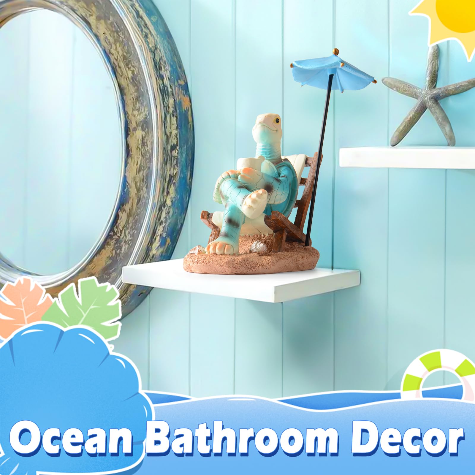 Snapklik.com : MONOJOY Sea Turtle Decor For Home: Turtle Statue Coastal ...