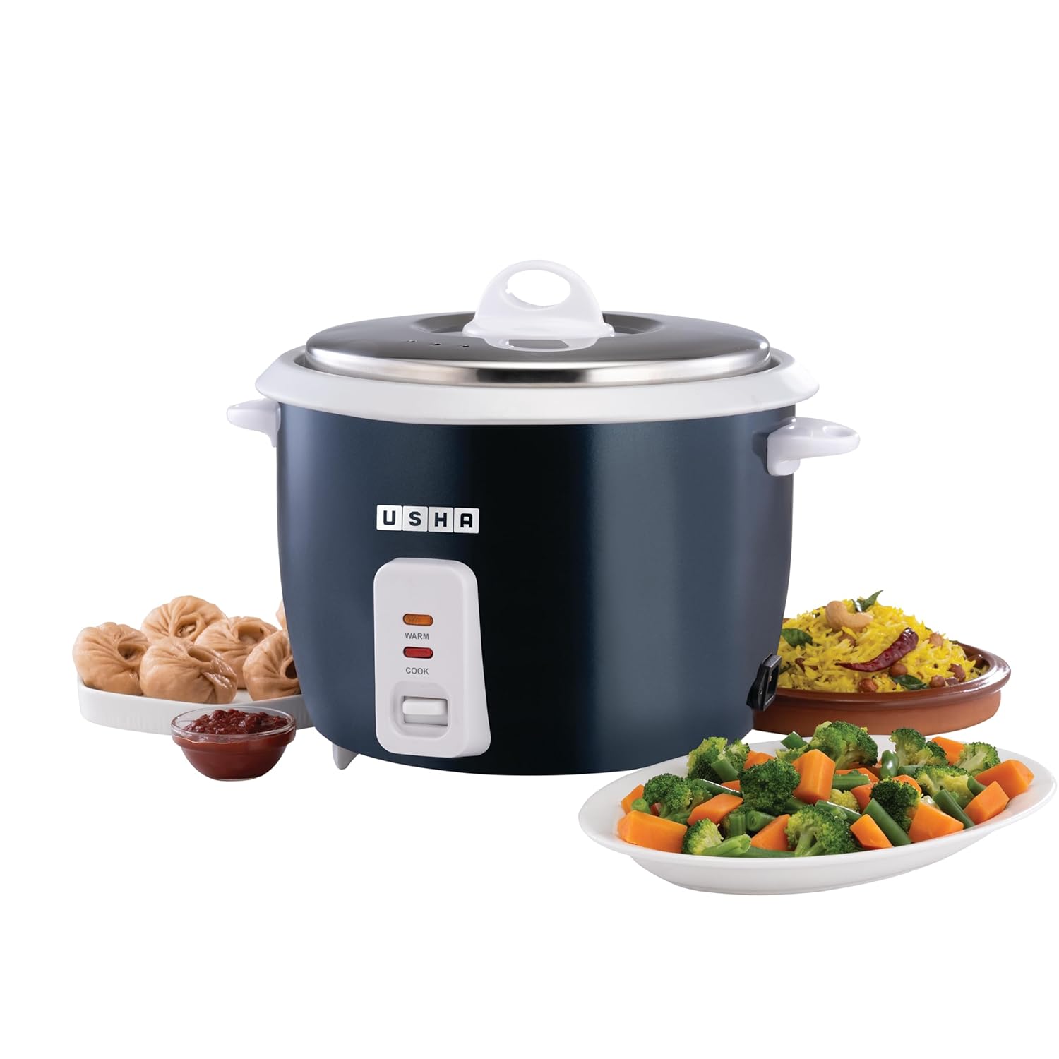 Buy USHA RC18SS1 D 700 Watt 1.8 Litres Automatic Rice Cooker with ...