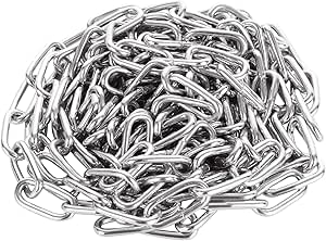 LOLYSIC 3M Metal Chain, 3mm Heavy Duty Stainless Steel Chain Link ...