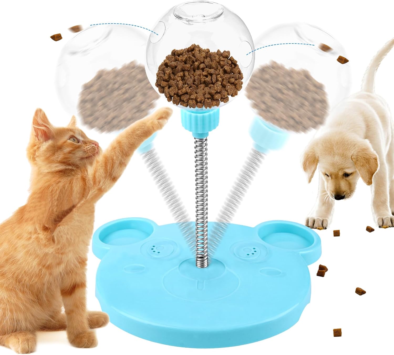 Vibbang Wiggling Dog Treat Toy, Food Ball for Dogs, Intelligence Toy ...