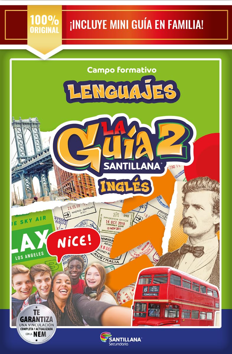 Guía Santillana 2° Inglés Secundaria 2024 - 2025 Incluye Mi guía en ...