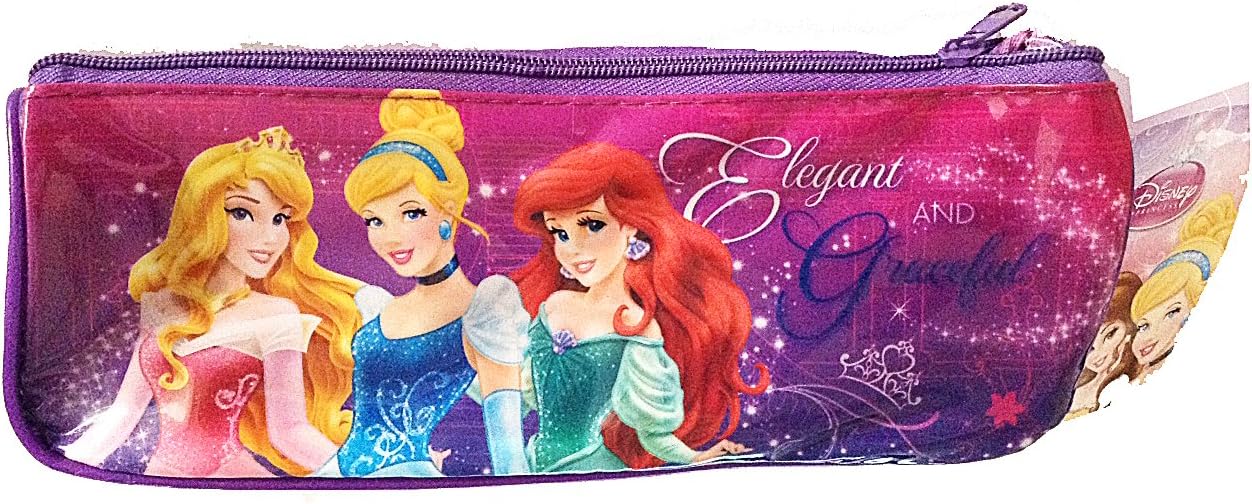 Disney Princess Zipper Pencil Pouch Case (3 princesses) : Amazon.co.uk ...