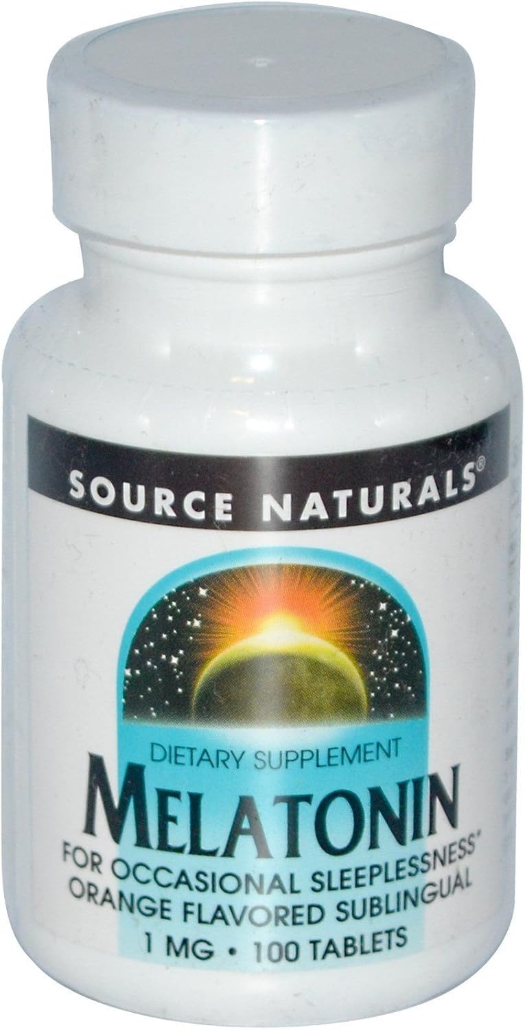 Amazon.com: Source Naturals Melatonin 1 mg - 100 Orange Flavored ...