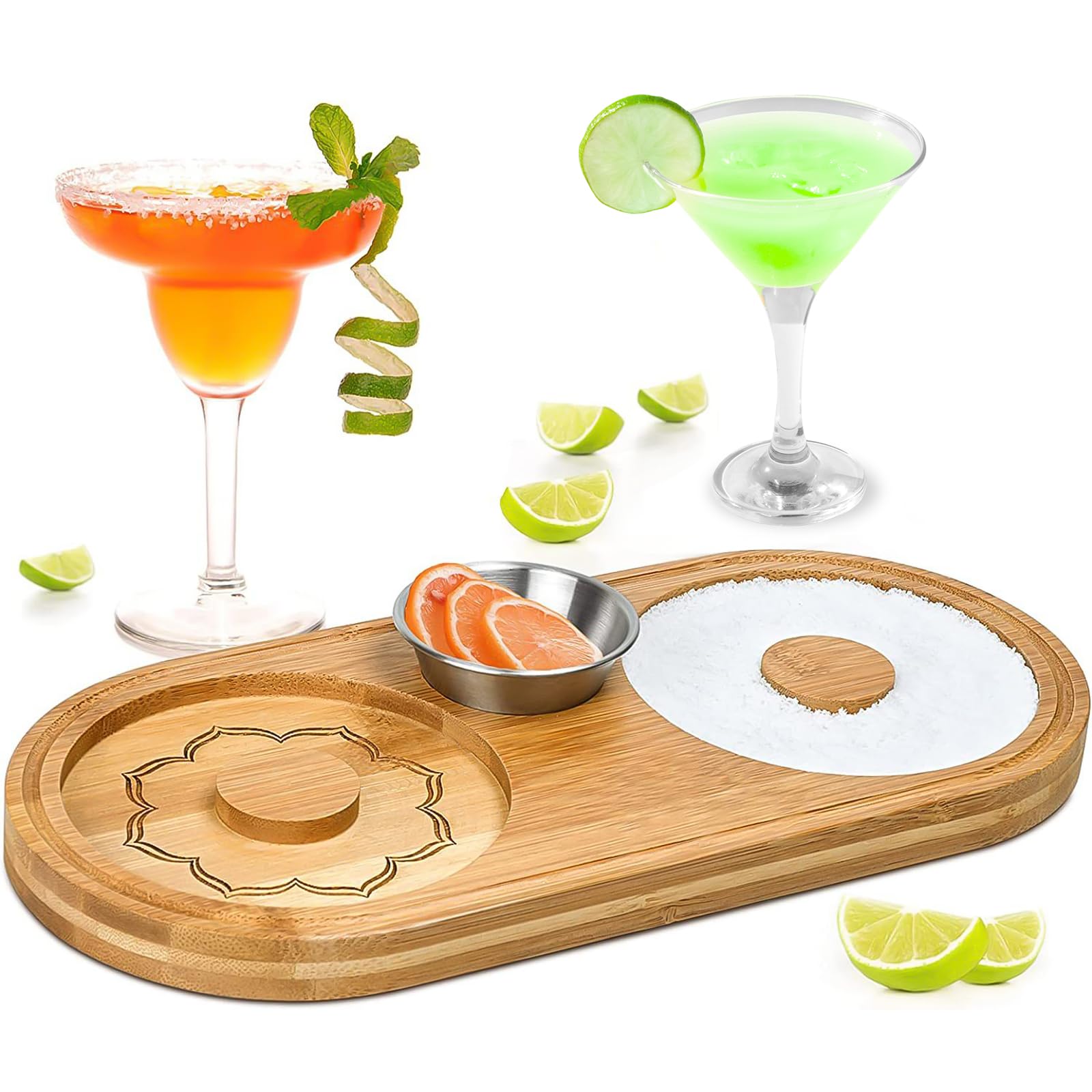 NCOALE Margarita Salt Rimmer, Salt Rimmer Set for Cocktails Bar Glass ...
