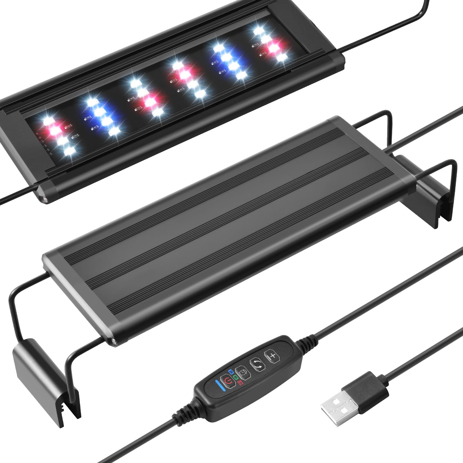 Amazon.com: FEDOUR USB Mini Aquarium LED Light, Full Spectrum Aquarium ...