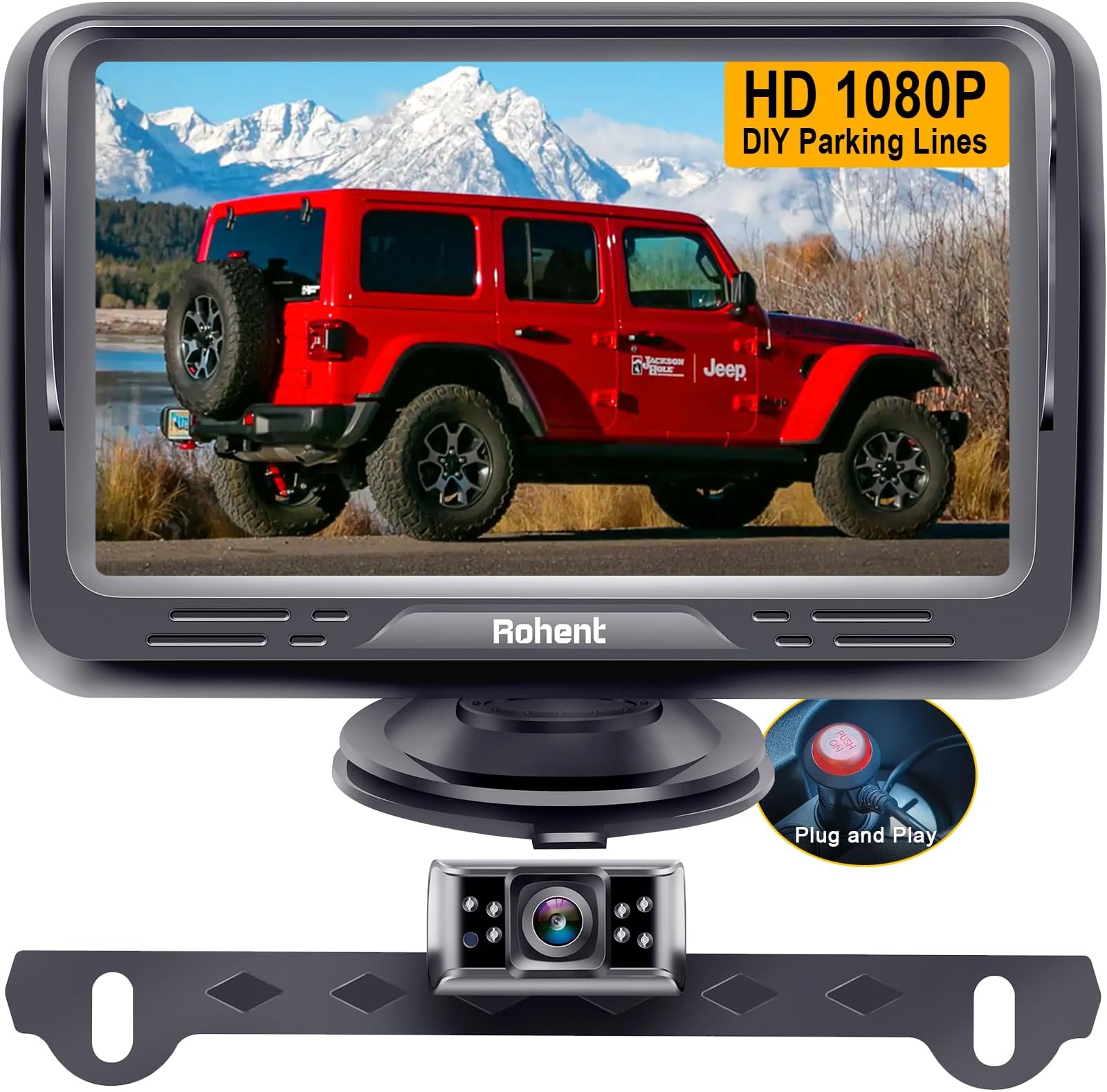 Amazon.com: 4.3 inch Foldable Color TFT LCD Display Backup Camera ...